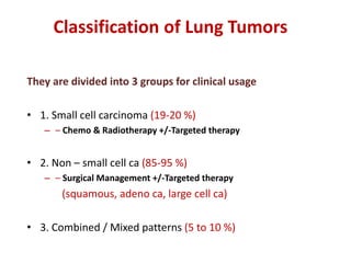 CLASSIFICATION OF LUNG TUMORS | PPTX