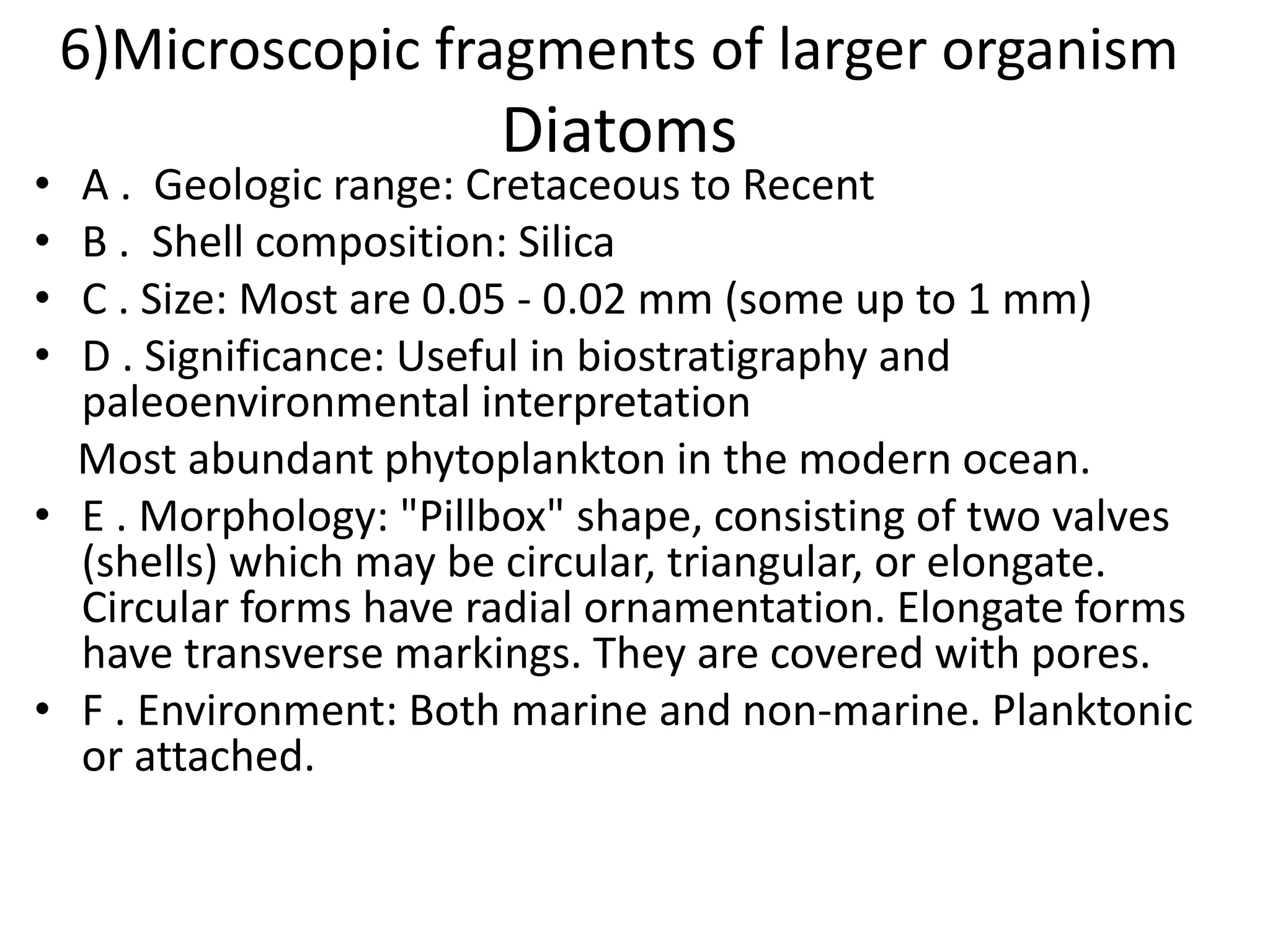 Classification of micro fossil theory | PPTX