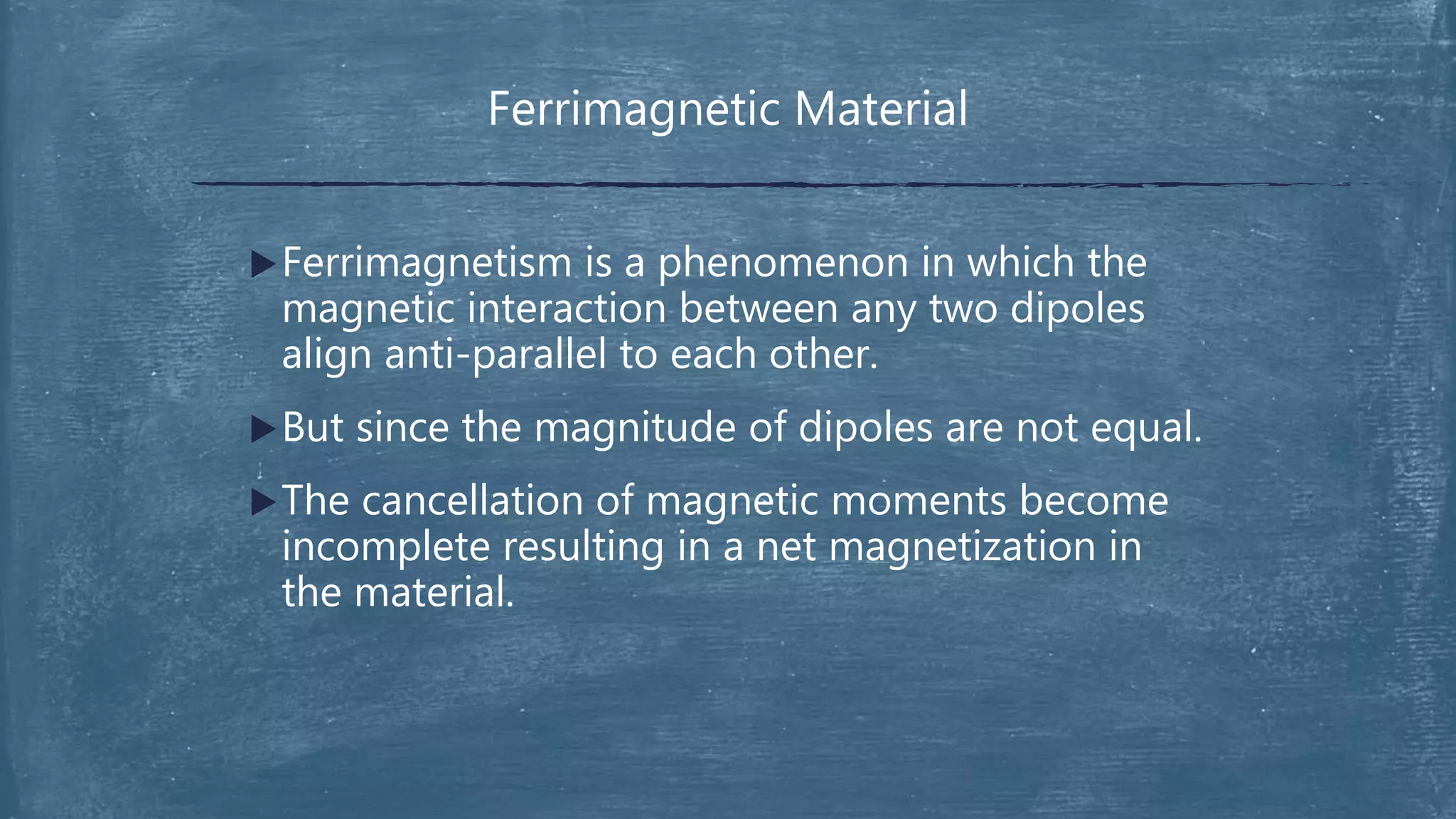 Classification of magnetic materials on the basis of magnetic moment ...