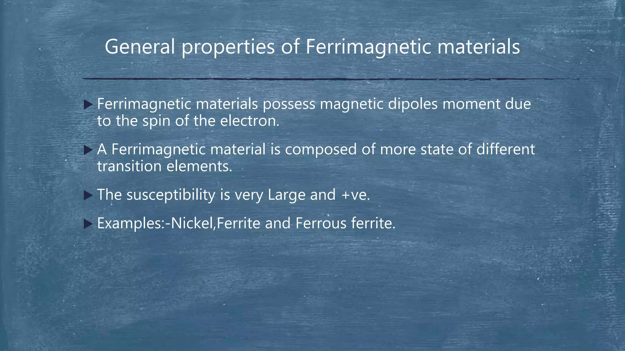 Classification of magnetic materials on the basis of magnetic moment | PPTX