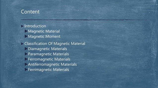 Classification of magnetic materials on the basis of magnetic moment | PPTX | Geology | Science