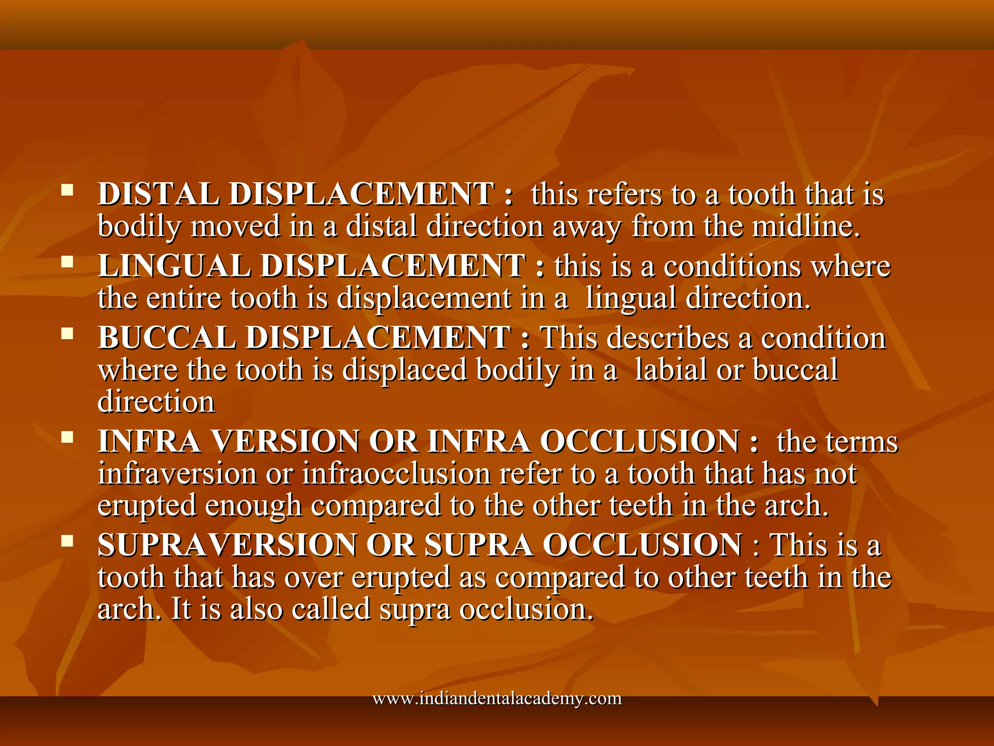 Classification of malocclsion /certified fixed orthodontic courses by ...