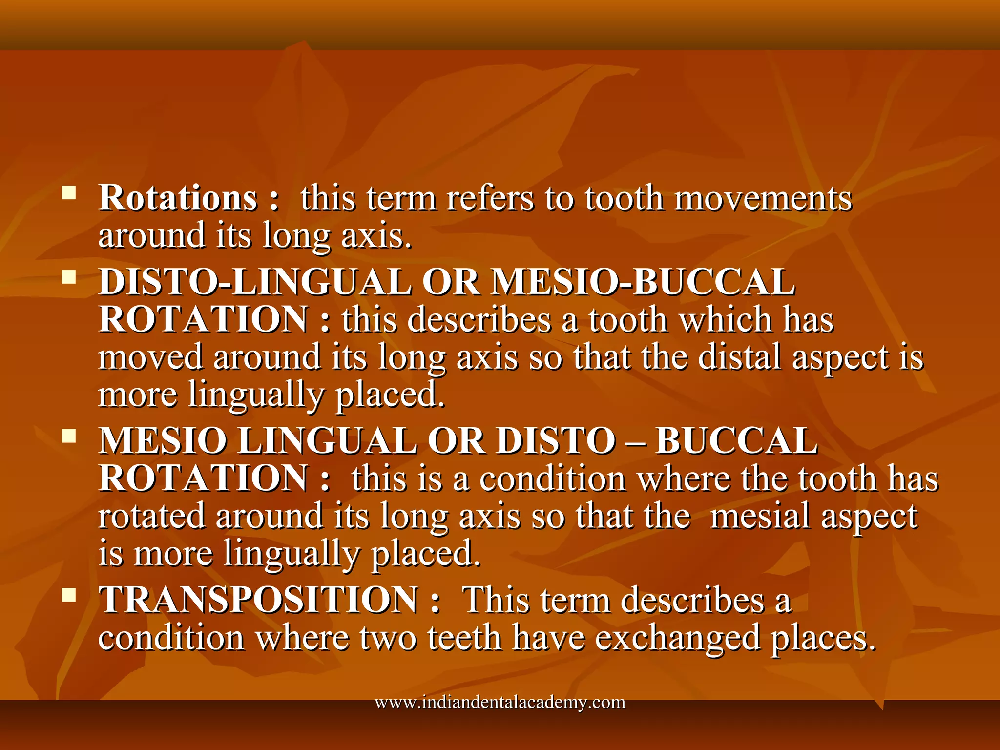 Classification of malocclsion /certified fixed orthodontic courses by ...