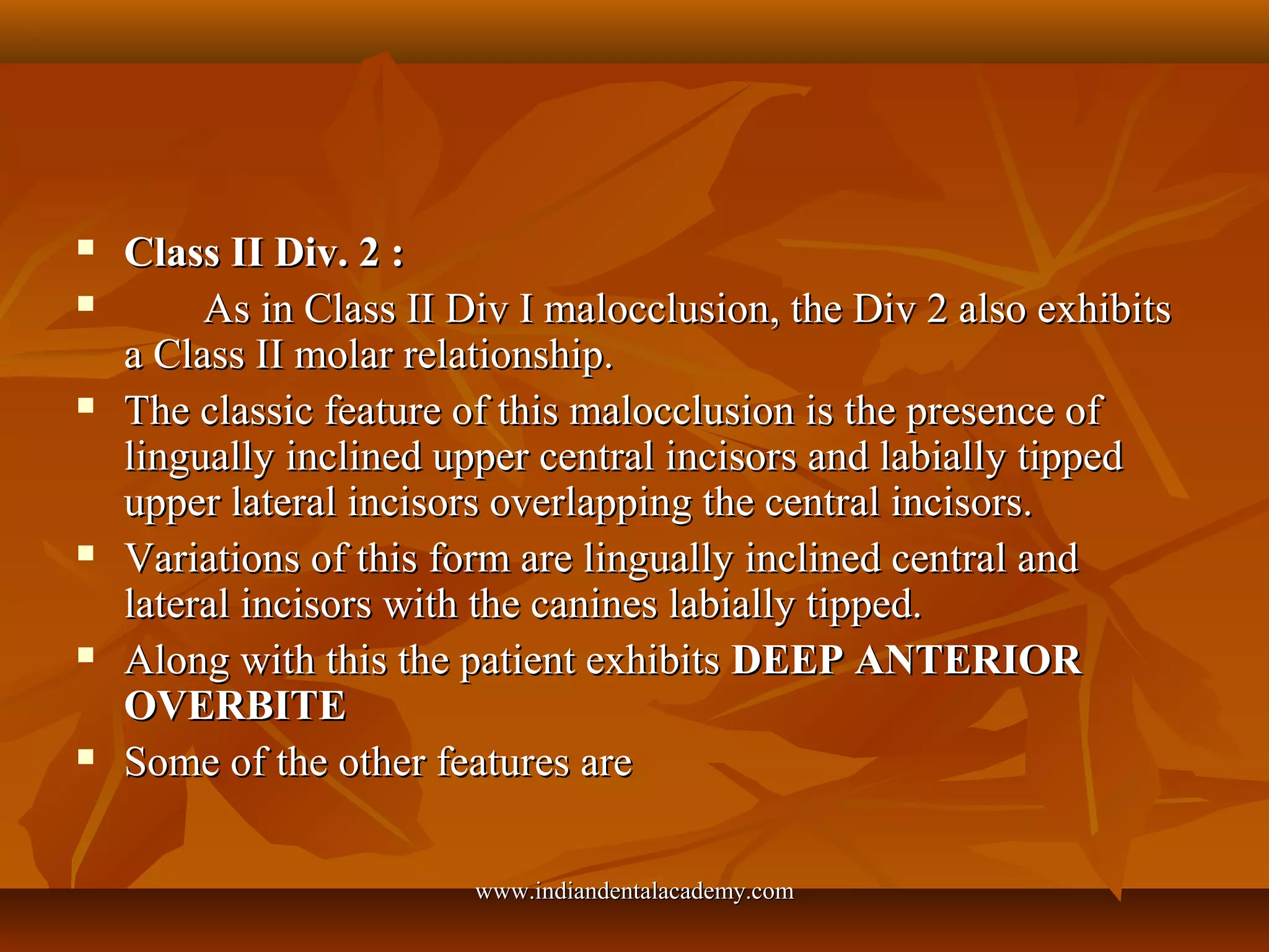 Classification of malocclsion /certified fixed orthodontic courses by ...