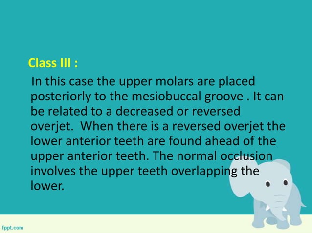 Classification of malocclusion in orthodontics