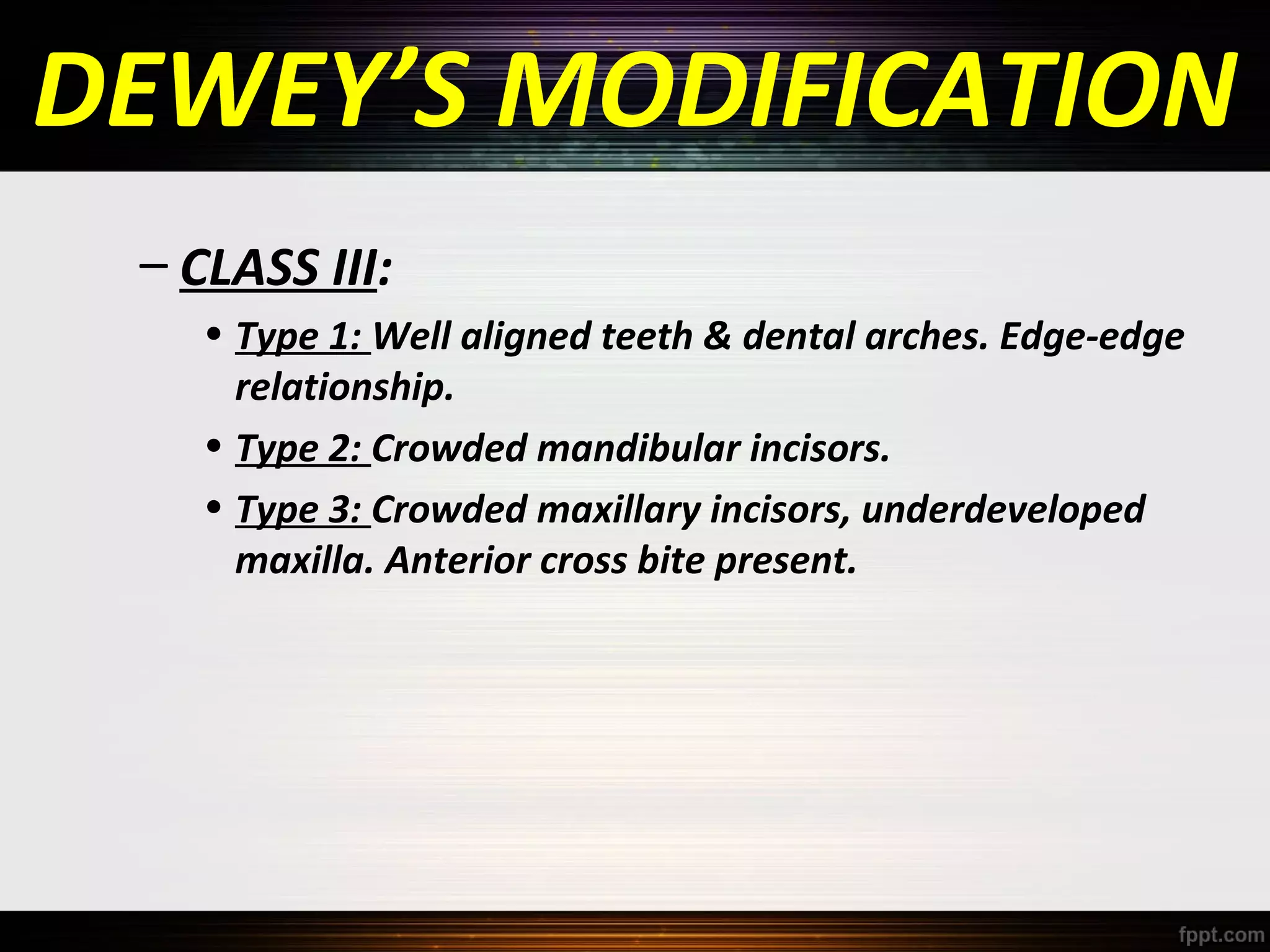 Classification of malocclusion | PPT