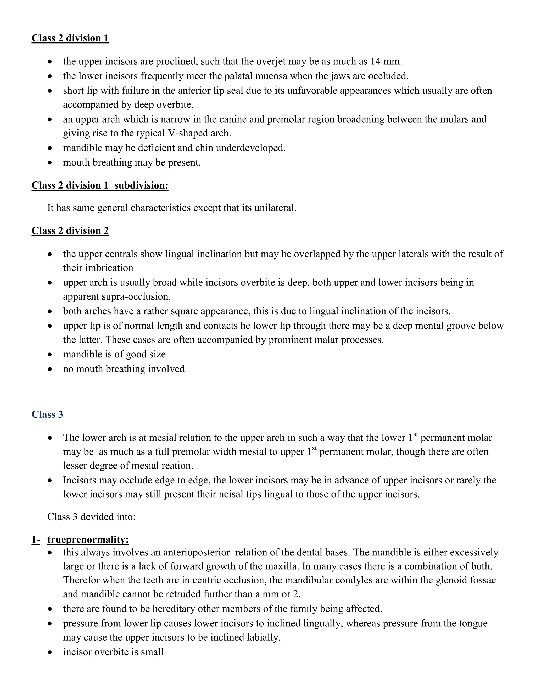 Classification of malocclusion | PDF