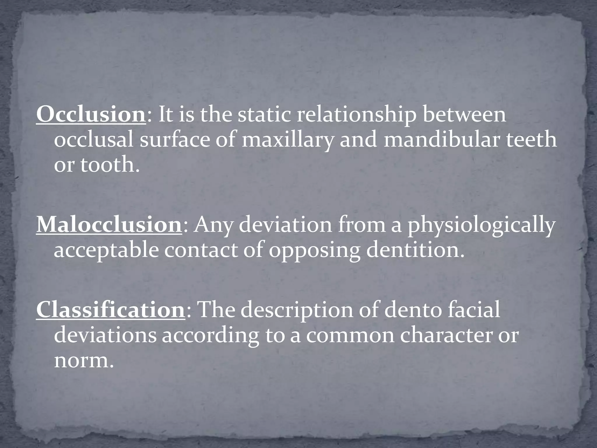 Classification Of Malocclusion | PPTX