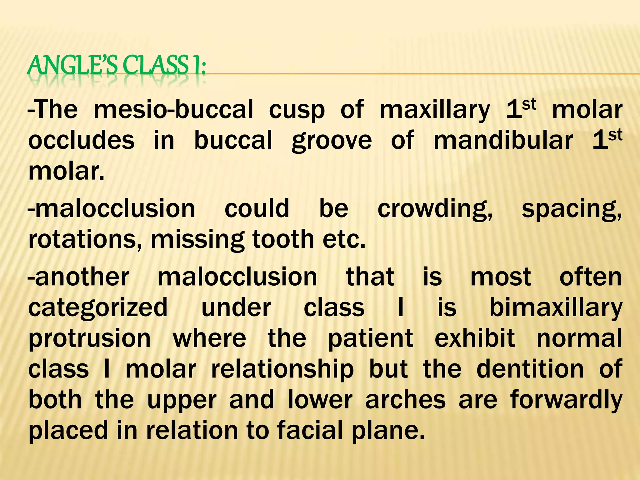 Classification of malocclusion | PPTX