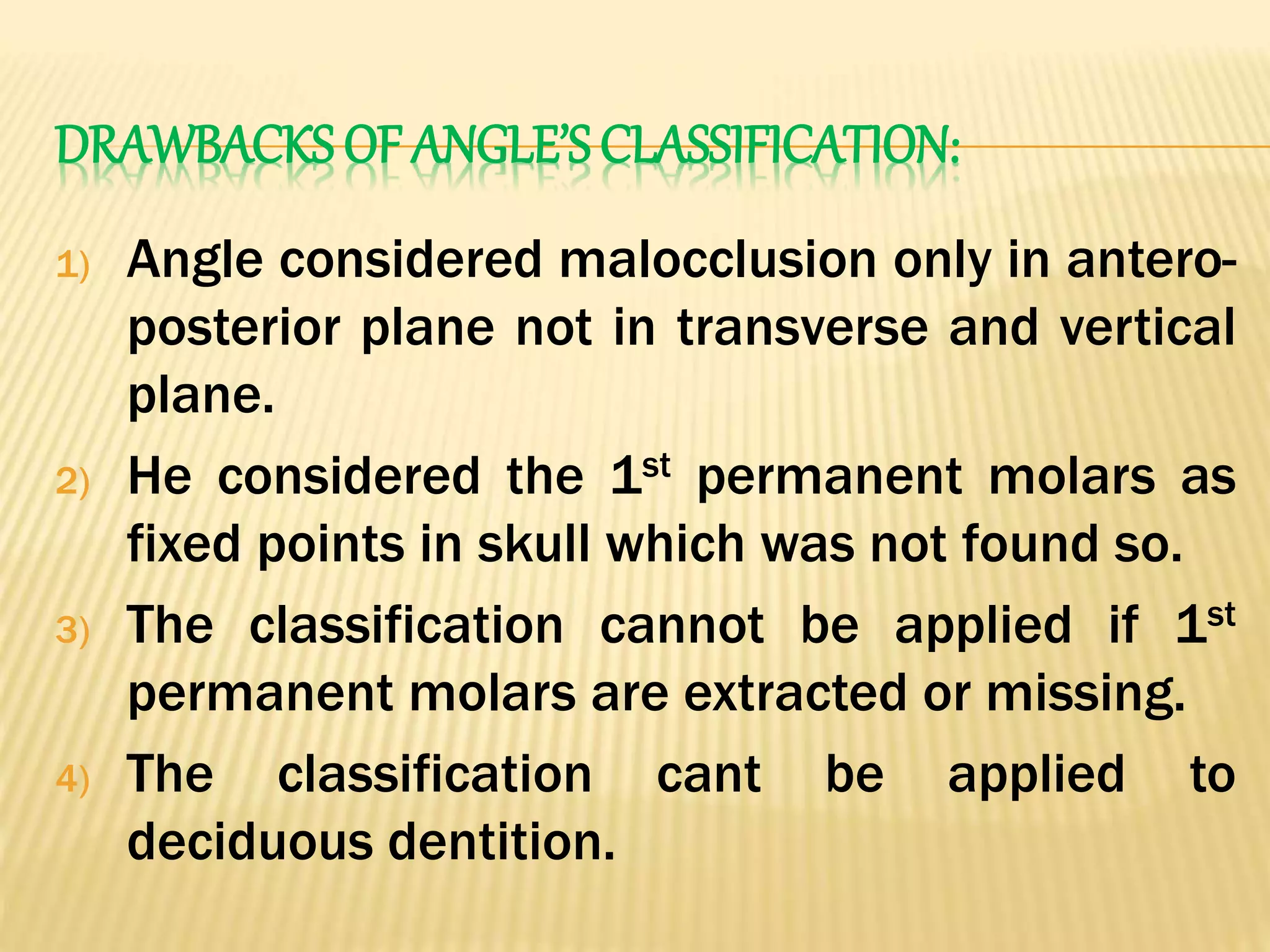 Classification of malocclusion | PPTX