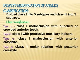 Classification of malocclusion | PPTX