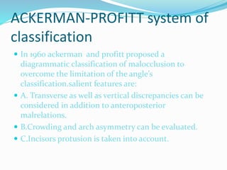 Classification of malocclusion | PPTX