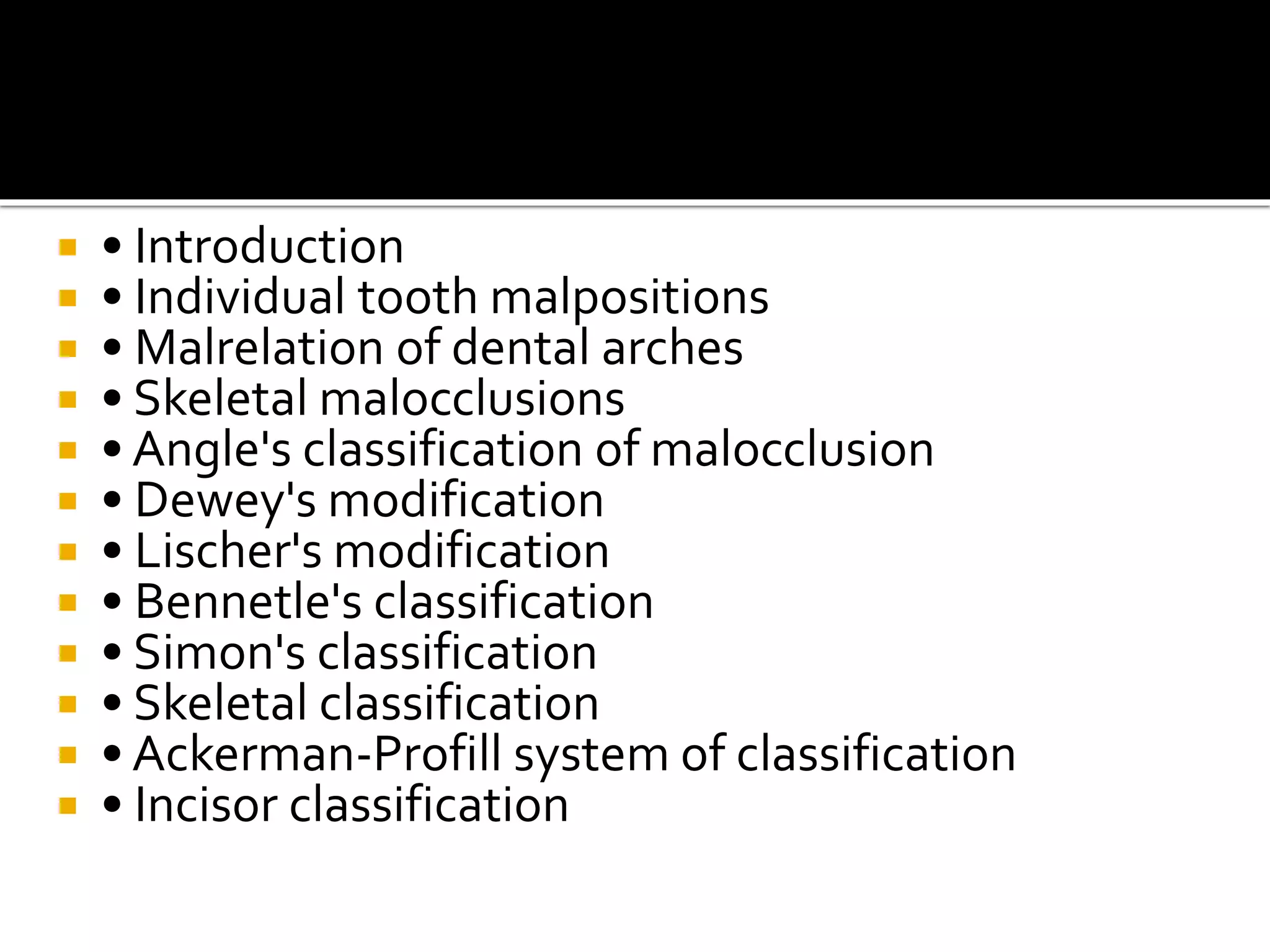 Classification of malocclusion | PPT