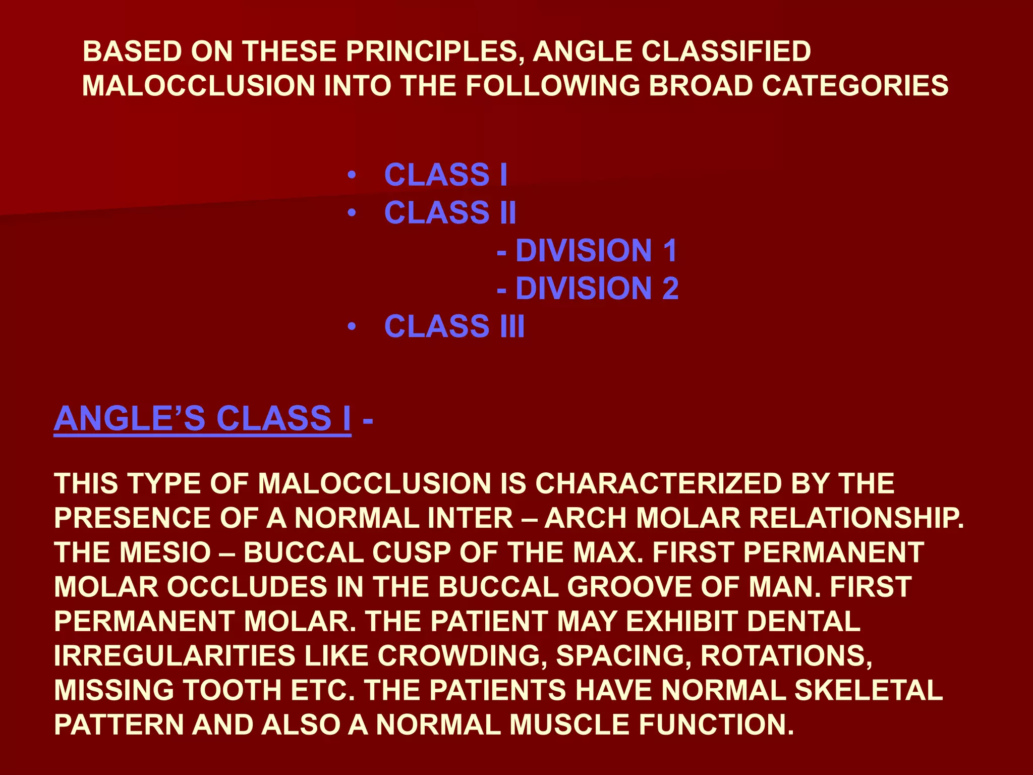 Classification of malocclusion | PPT