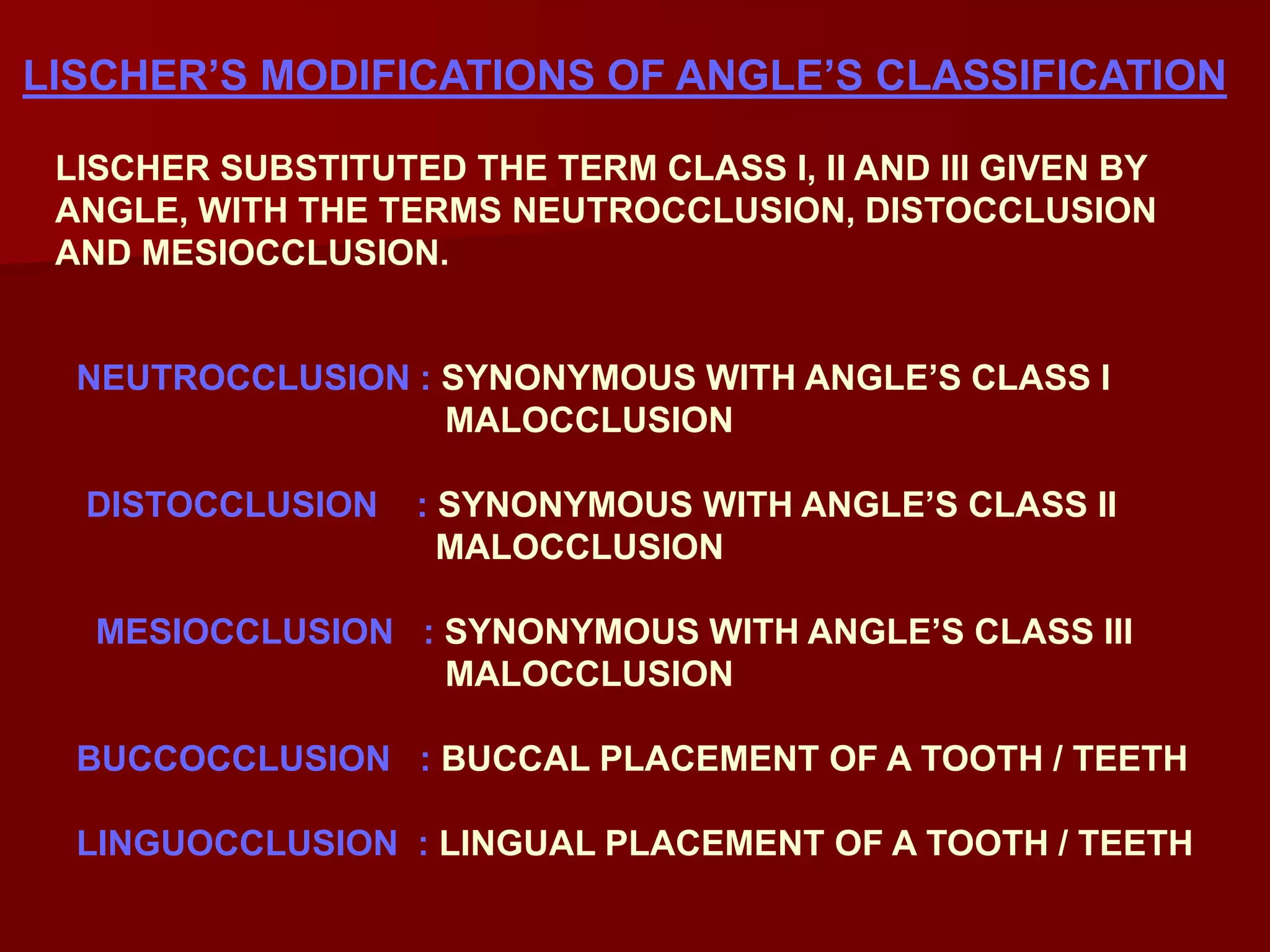 Classification of malocclusion | PPT