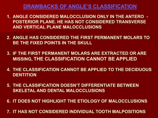 Classification of malocclusion | PPT