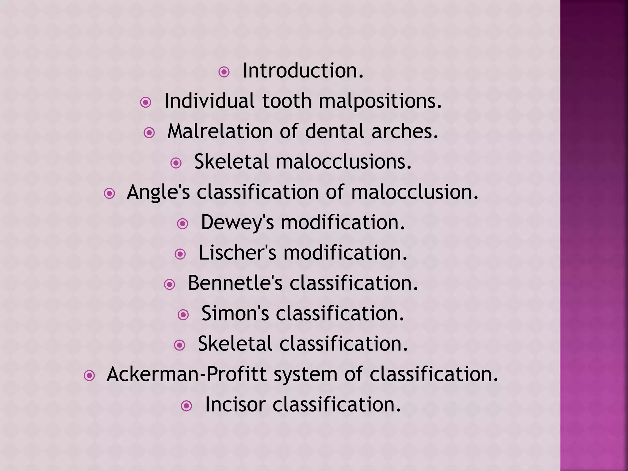 Classification ofmalocclusion | PPTX