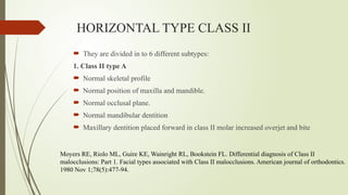 CLASSIFICATION OF MALOCCLUSION in orthodontics | PPTX