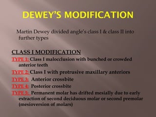 CLASSIFICATION OF MALOCCLUSION Orthodontics | PPTX