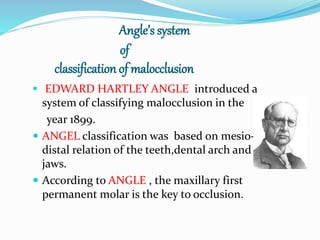 Classification of malocclusion | PPTX