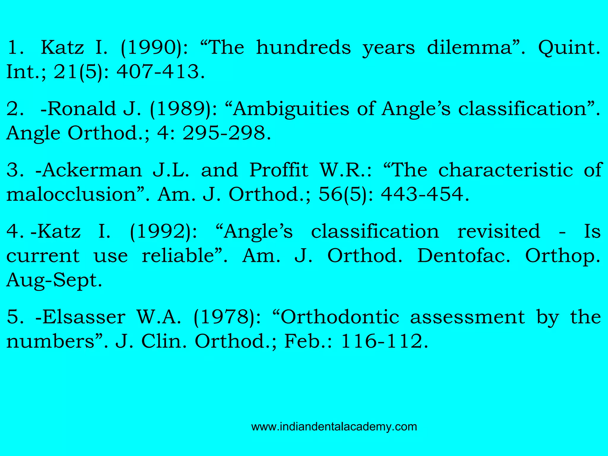 Classification of malocclusion (4) | PPT