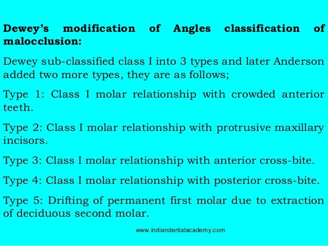 Classification of malocclusion (4)