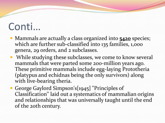 Classification of Mammals | PDF