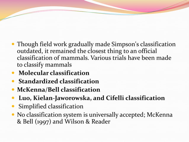 Classification of Mammals | PDF