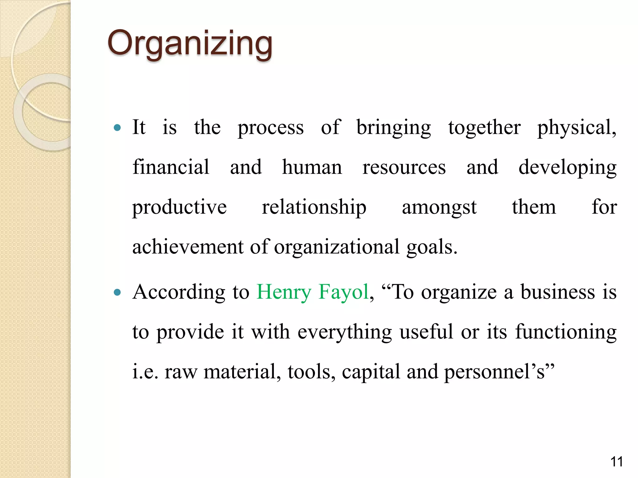 Classification of management functions | PPTX
