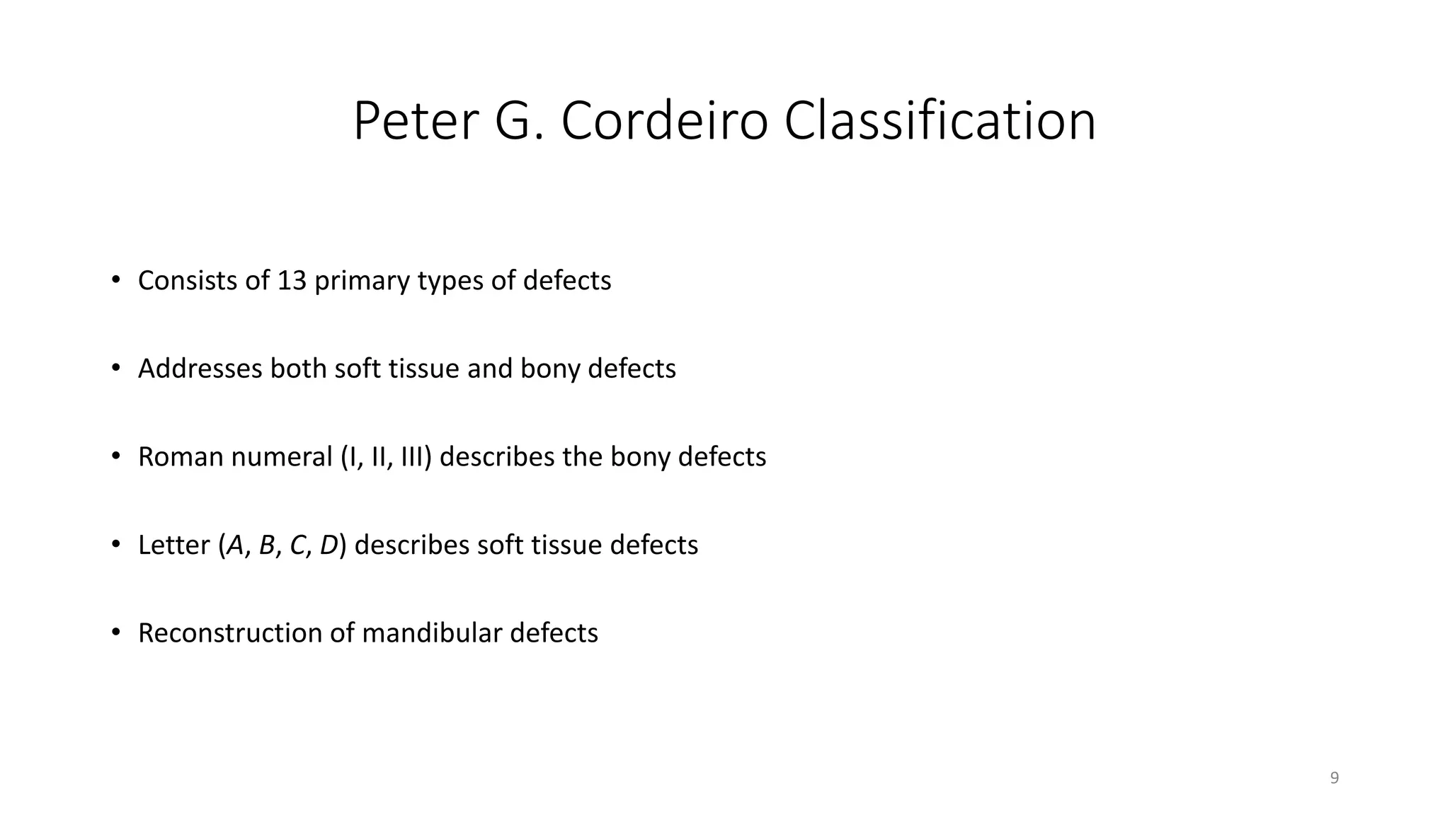 Classification of mandibular defects | PDF