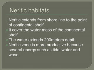 Classification of marine environment ppt | PPTX