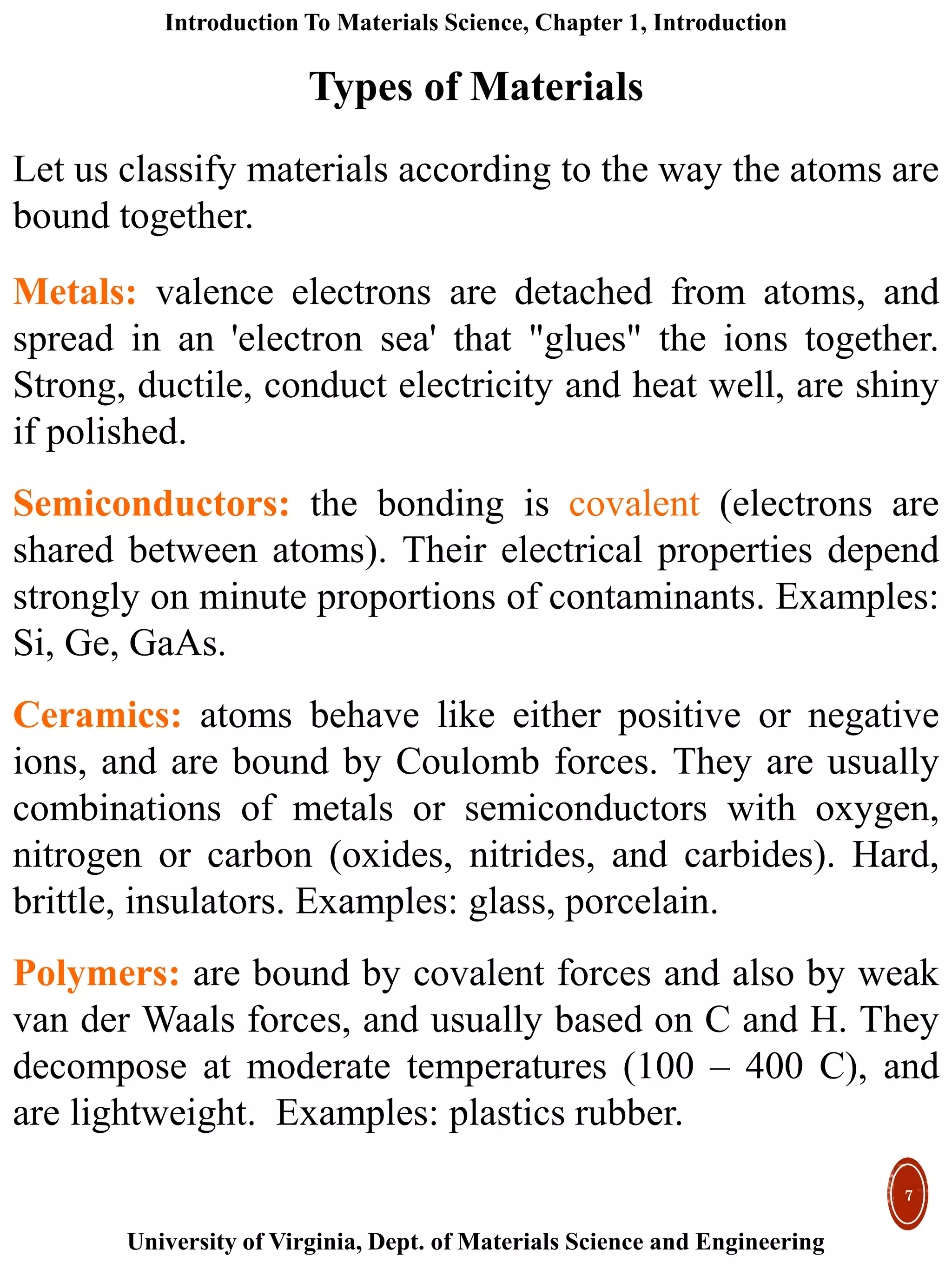 Classification of materials | PPTX