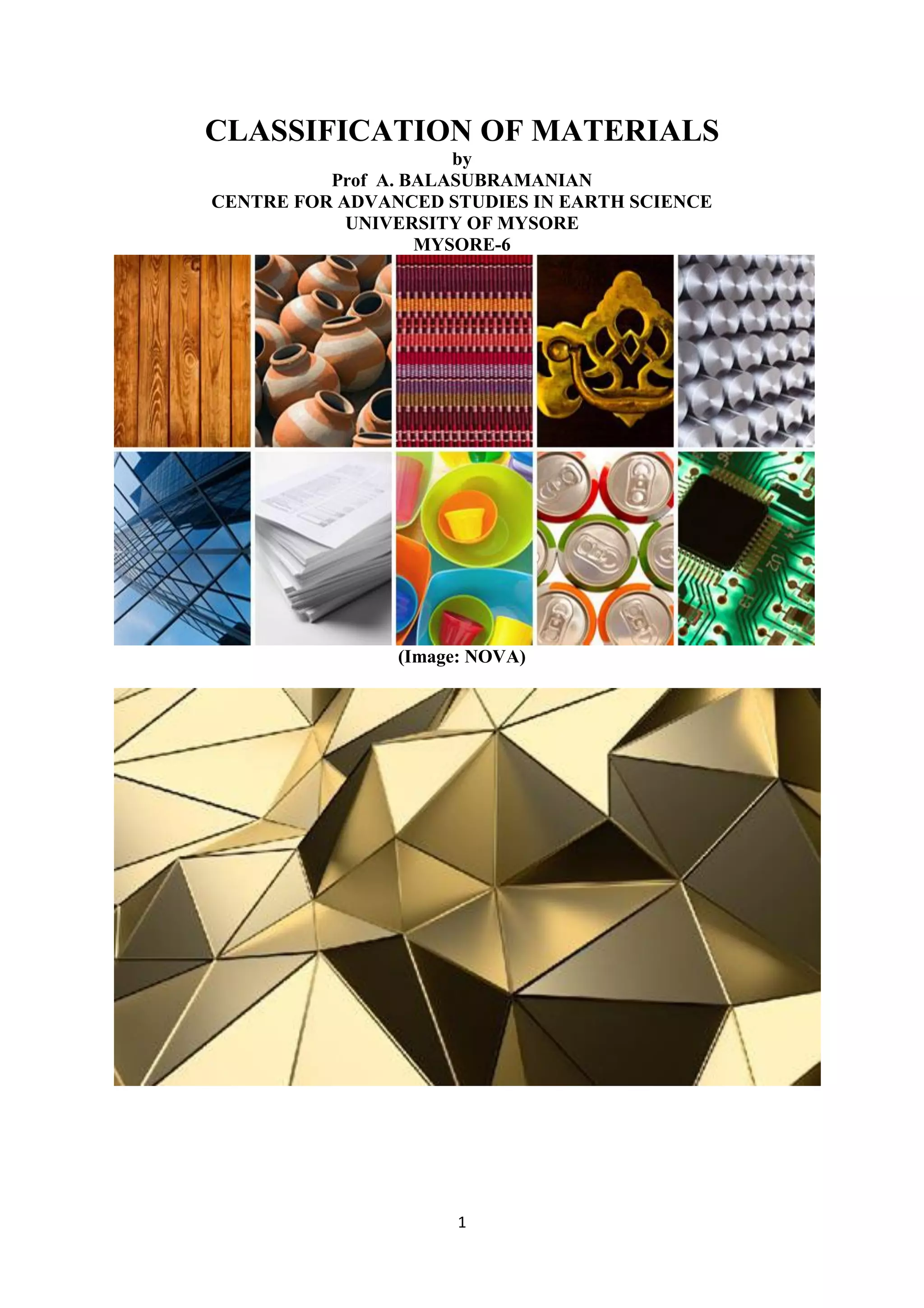 Classification of materials | PDF