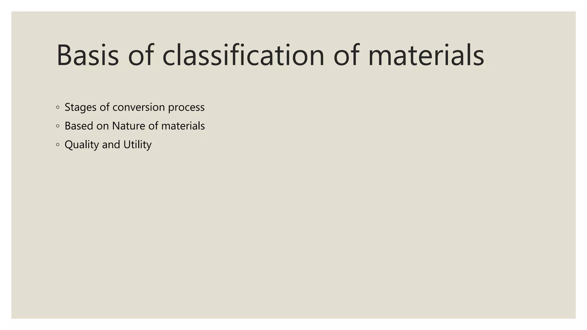 Classification of materials | PPTX