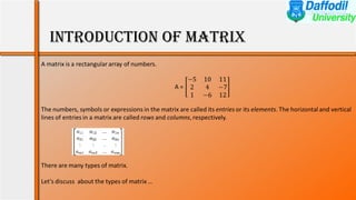 Classification of matrix | PPT