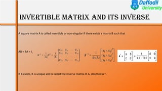 Classification of matrix | PPT