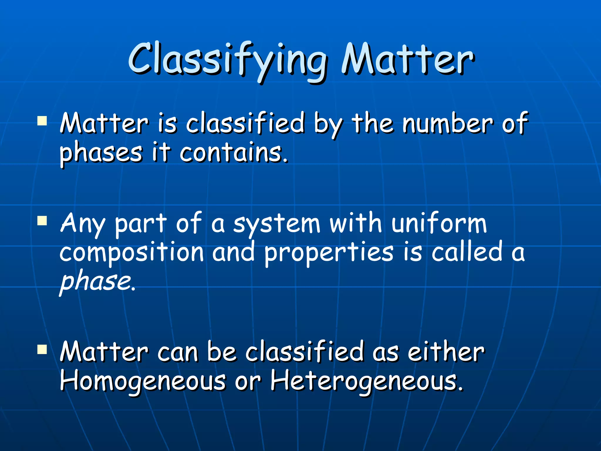 Classification of Matter | PPT
