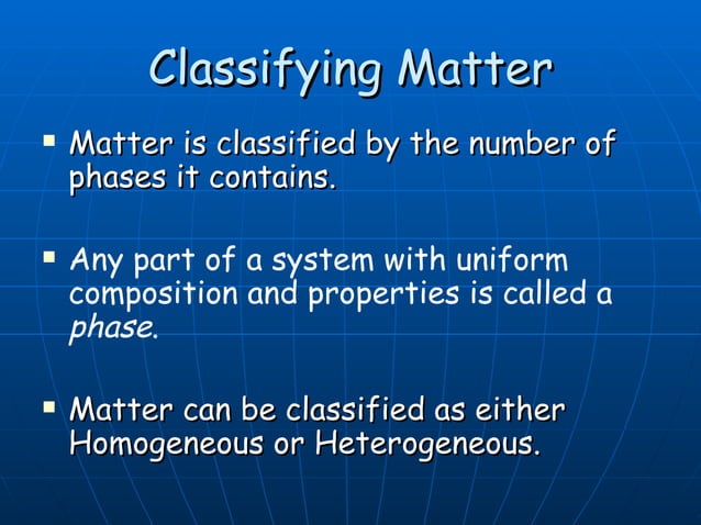 Classification of Matter | PPT | Chemistry | Science