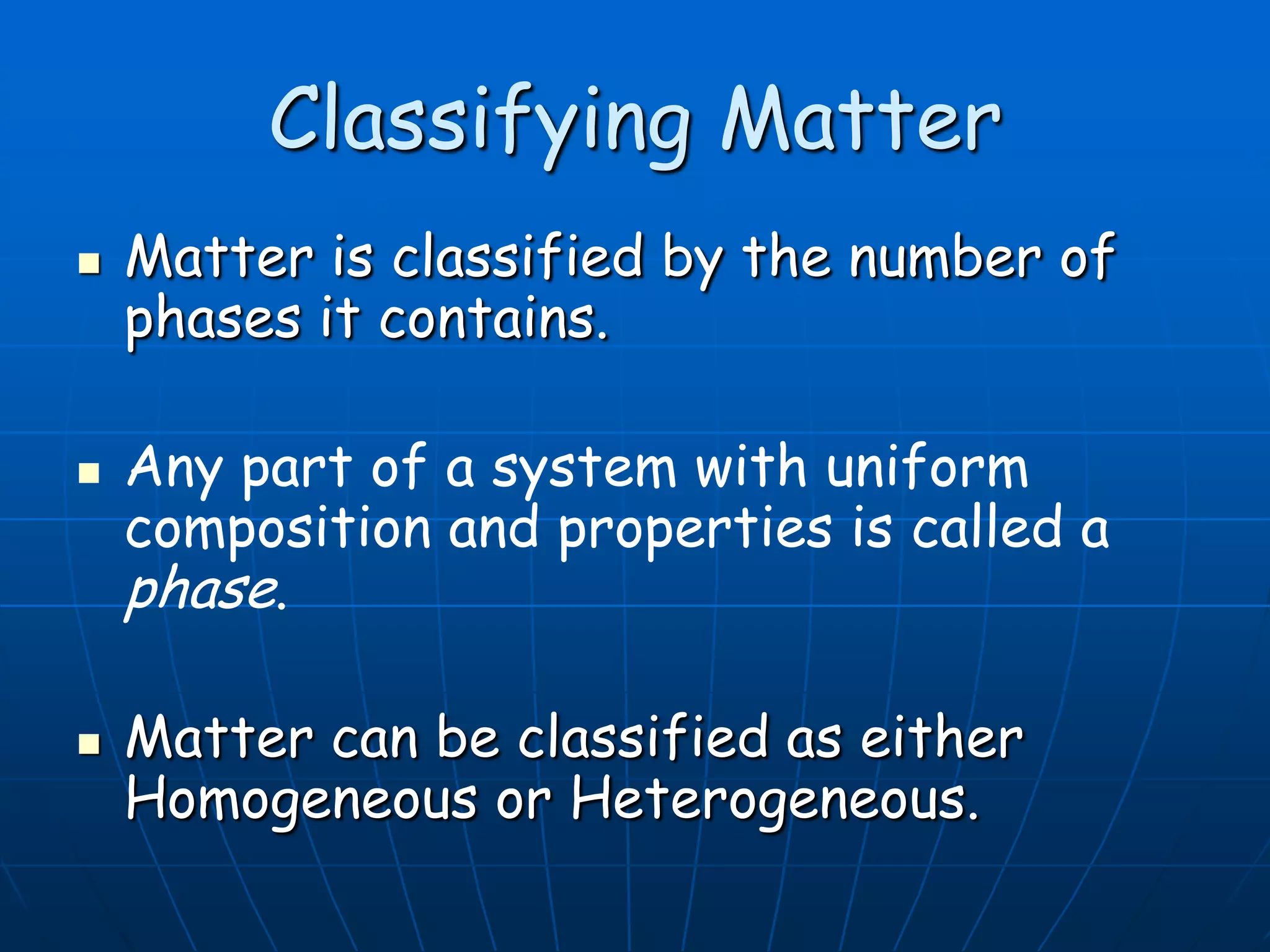 Classification of matter | PPTX