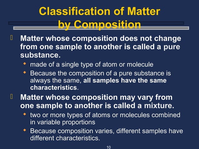 Classification of matter and changes | PPT