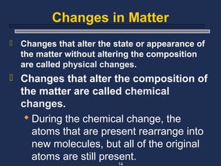 Classification of matter and changes | PPT