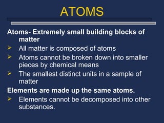 Classification of matter and changes | PPT