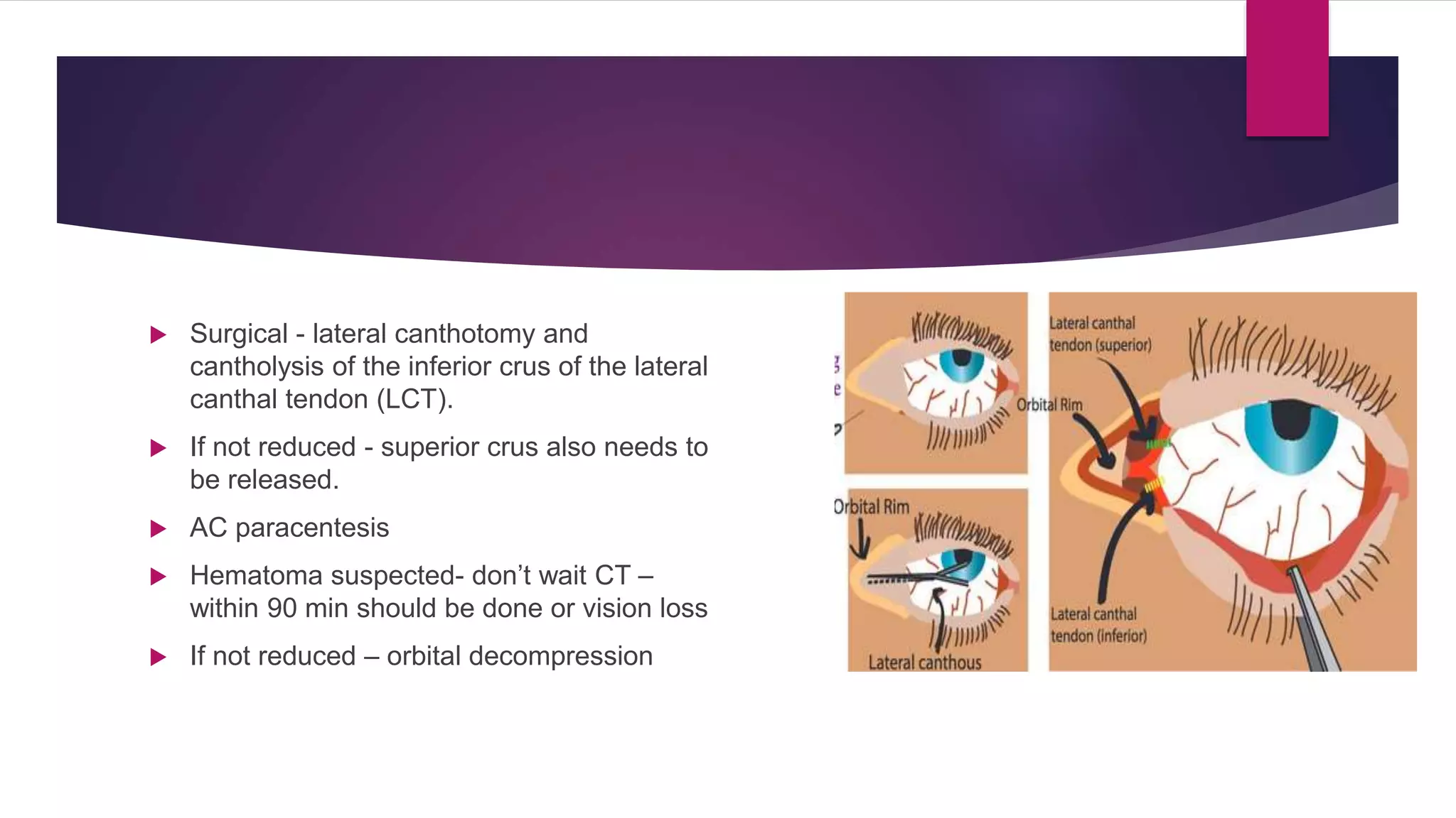 OCULAR TRAUMA - Classification of mechanical injuries, clinical ...