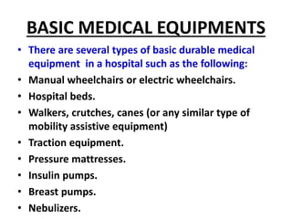 CLASSIFICATION OF MEDICAL EQUIPMENT | PPTX