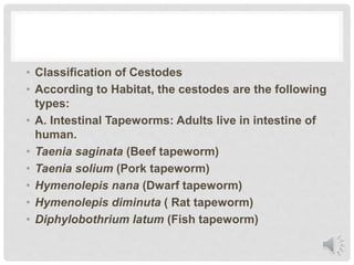 Classification Of Medically Important Helminths 2020.pptx