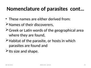 Classification of medically important parasites.pptx