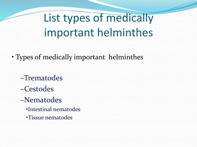 Classification of medical parasites | PPTX