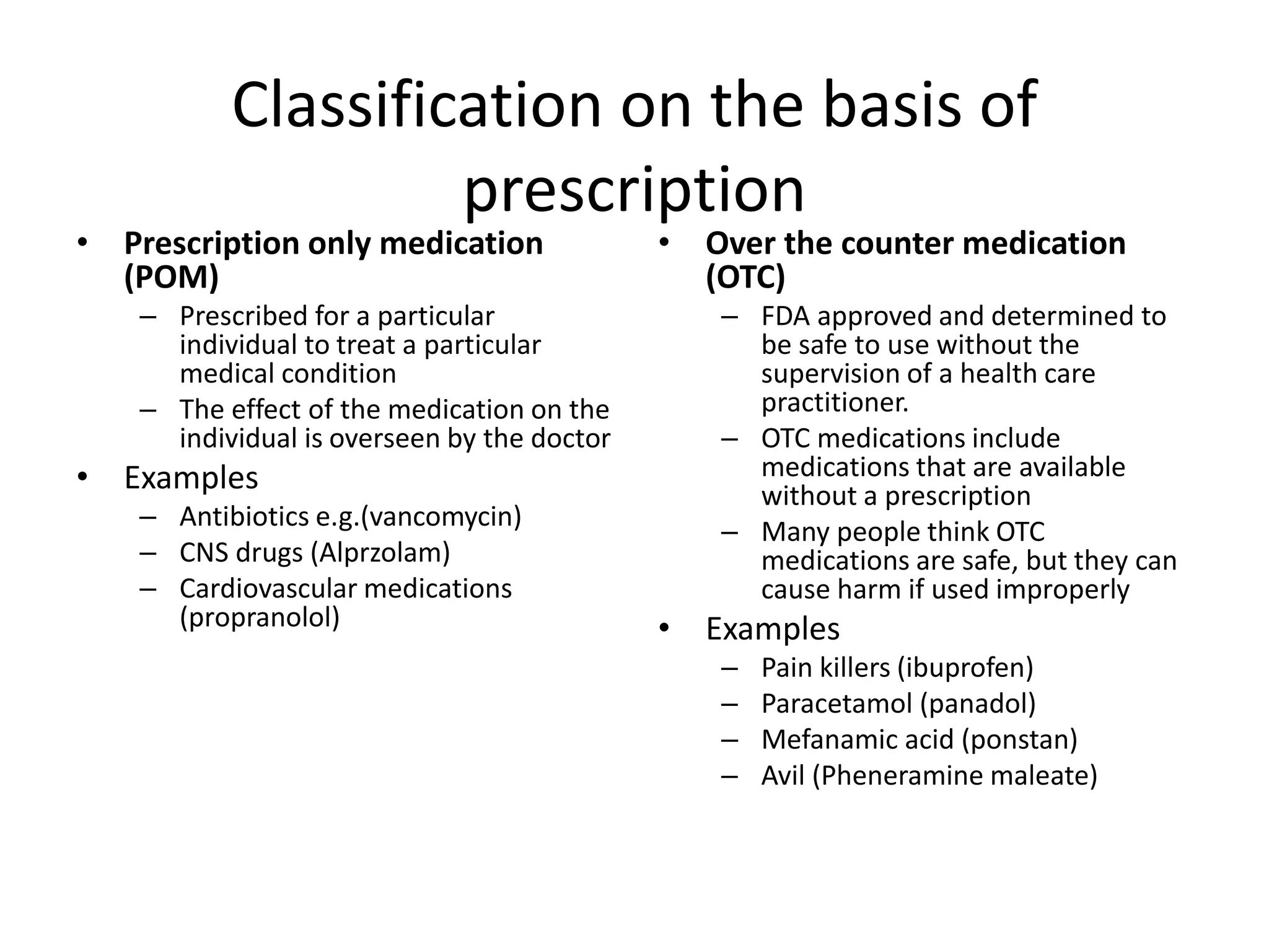 Classification of medication | PPT