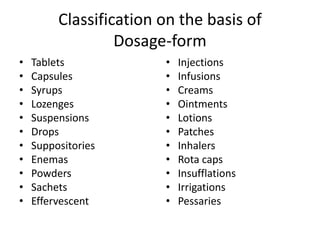 Classification of medication | PPT