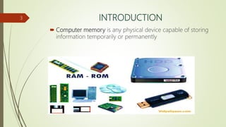Classification of memory | PPTX